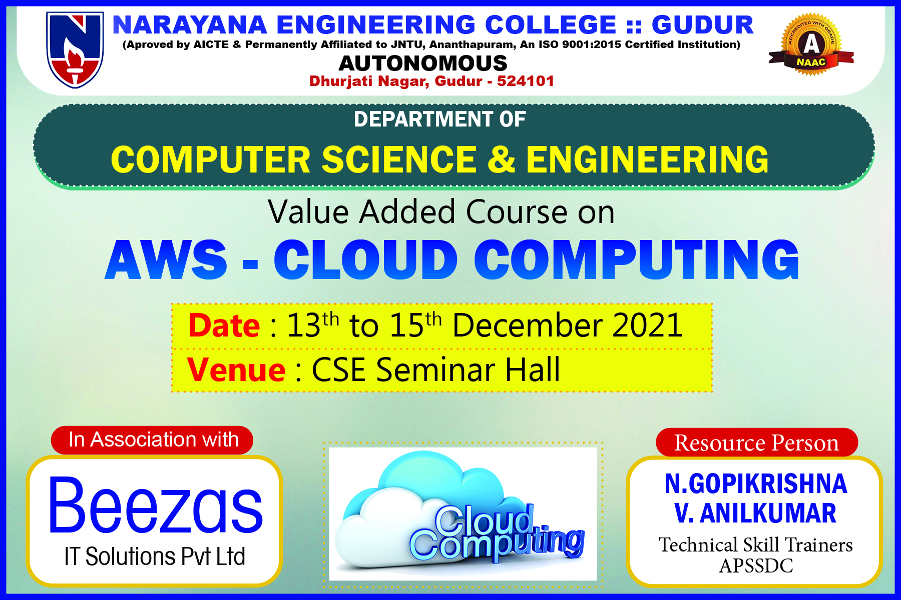 NEC GUDUR | Narayana Engineering College